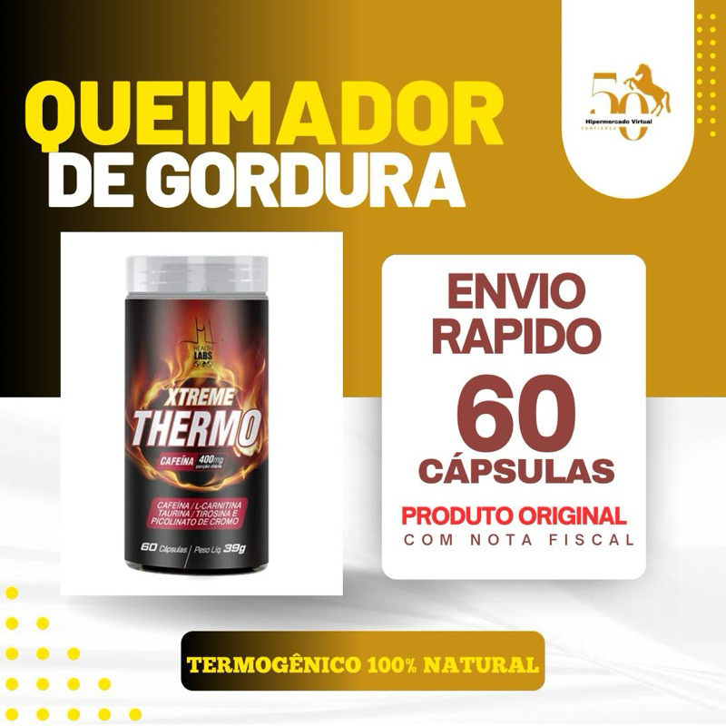 Termogênico Xtreme Thermo - 60 Cápsulas (Envio Rápido) | Shopee Brasil