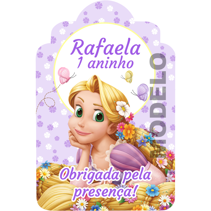 18 Tag de Agradecimento Rapunzel - Etiqueta - Rótulo Personalizado ...