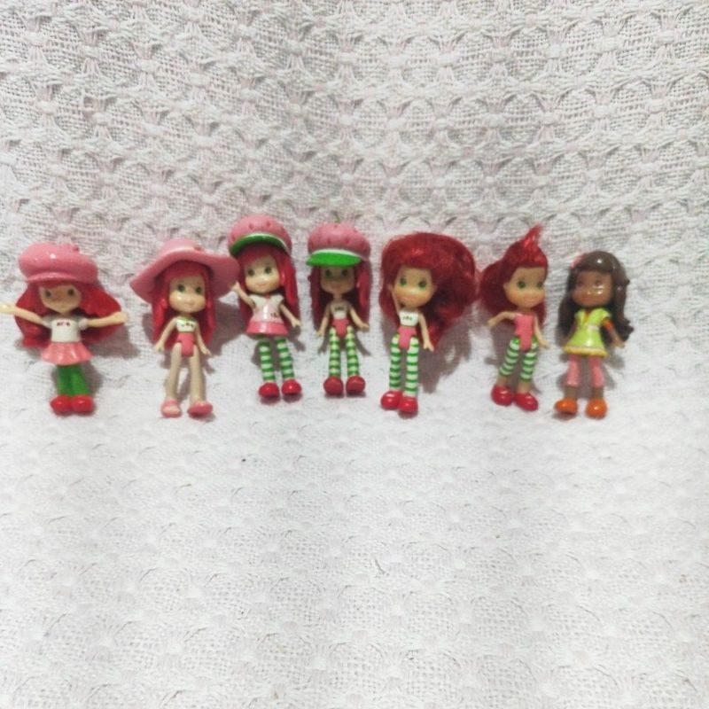 coleção de miniaturas bonecas Moranguinho original Hasbro ano 2008 ...