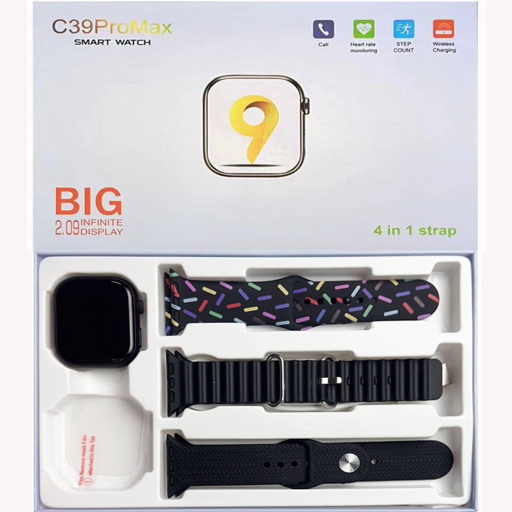 Novo Relógio Original 9 Smart Watch C900 pro max Men Bluetooth Chamada Temperatura Corporal 9 ...