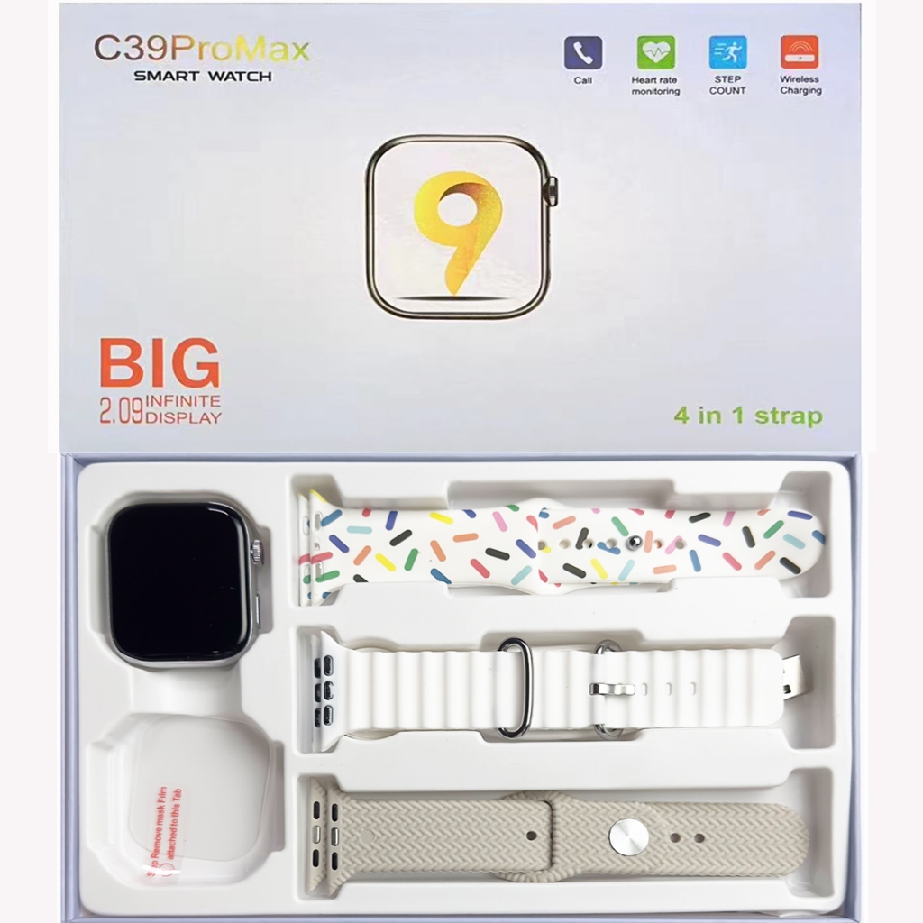 Novo Relógio Original 9 Smart Watch C900 pro max Men Bluetooth Chamada Temperatura Corporal 9 ...