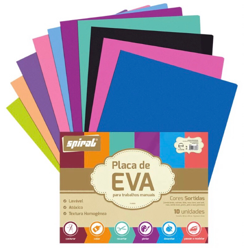 Folha em EVA 600x400x2mm - PT 10 UN | Shopee Brasil