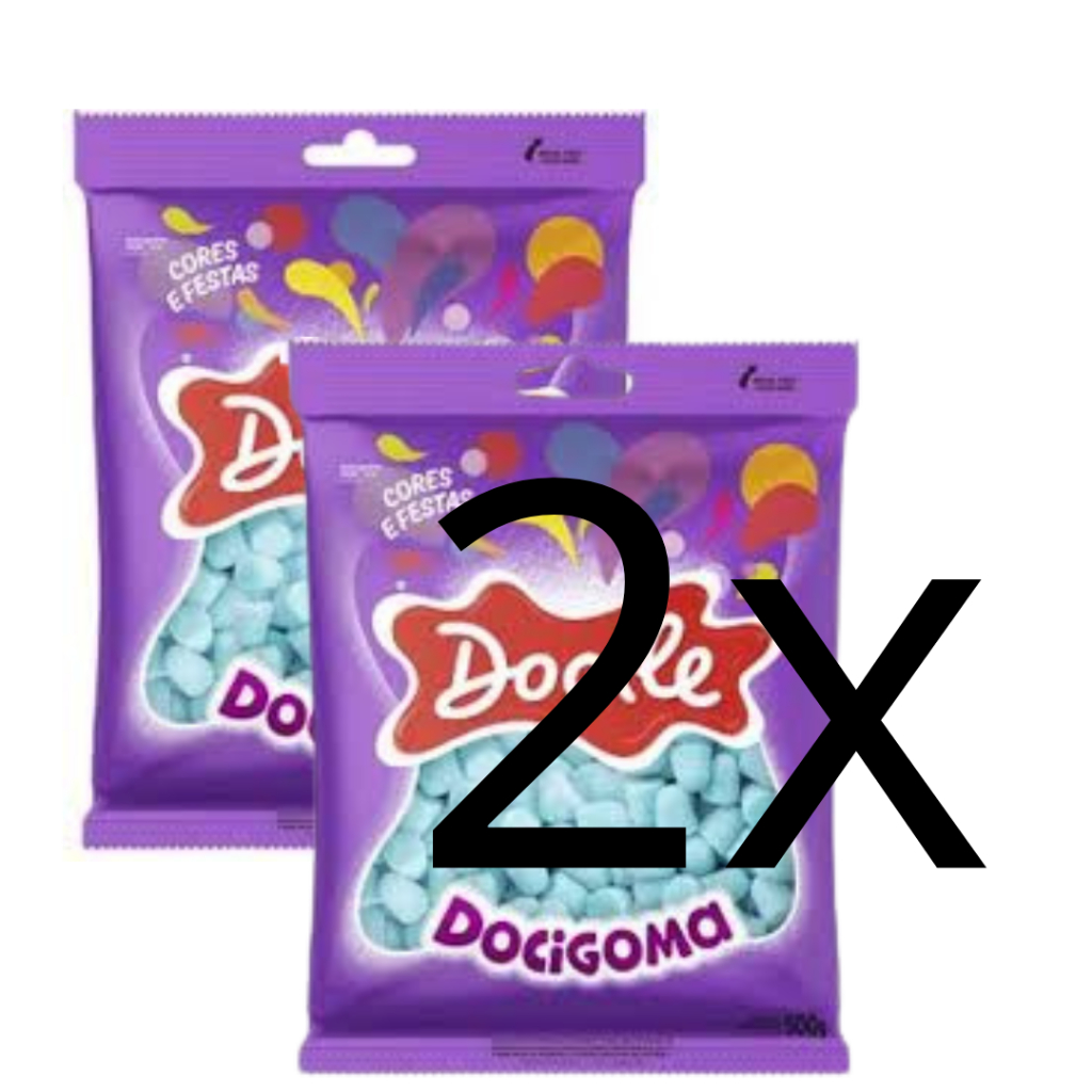 Kit Jujuba 2 Pacotes De Bala De Goma Minissino 500grs ( Sortida, Azul e ...