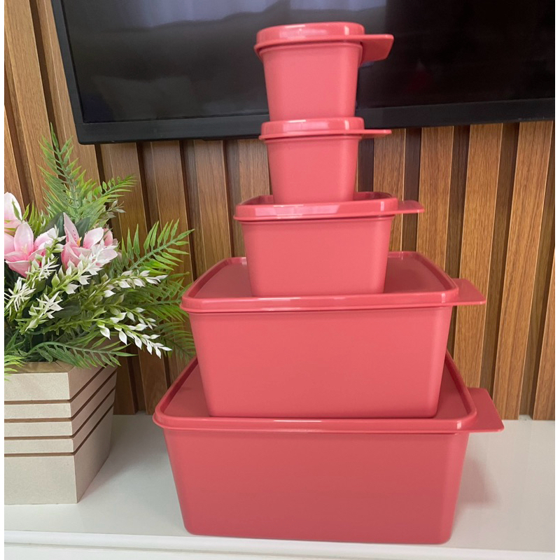 tupperware kit caixas basic line linha refrigerador | Shopee Brasil