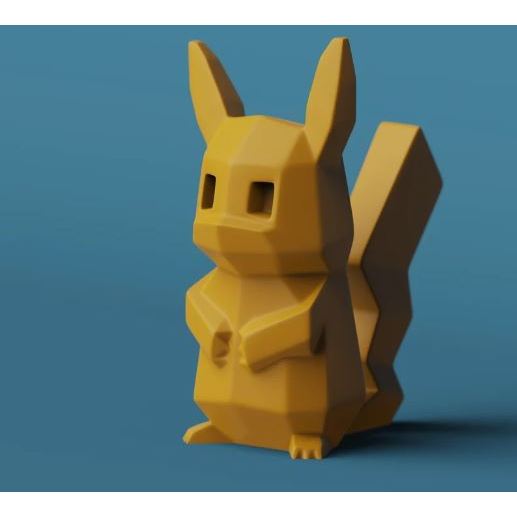 Pokémon Pikachu low poly 5 cm e 10cm | Shopee Brasil