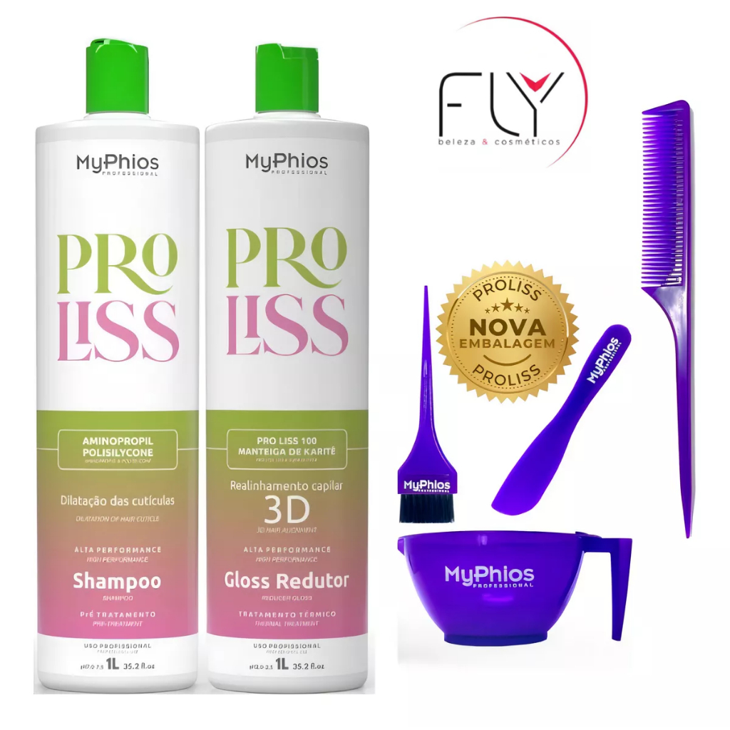 My Phios Pro Liss Progressiva Sem Formol 2 X 1 Litro. Envio Imediato ...