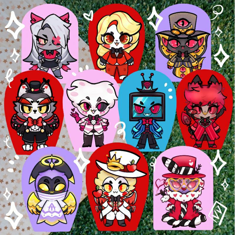 Almofada Toy Hazbin Hotel - 10 Personagens - Charlie, Alastor, Veggie ...