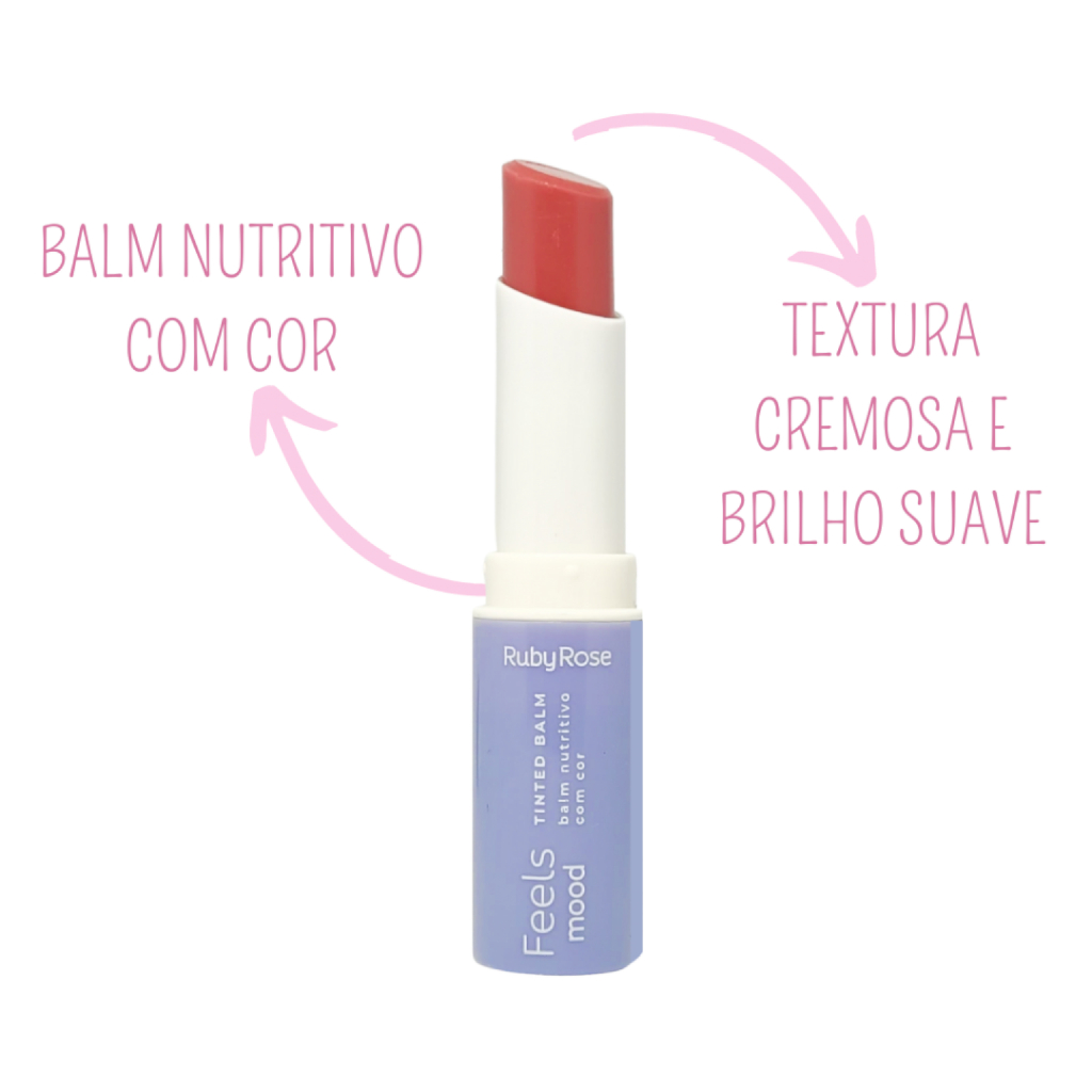 Tinted Balm Nutritivo Ruby Rose Feels Mood Hidratante Labial | Shopee ...