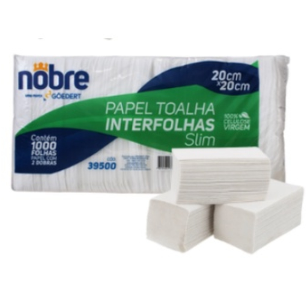 Papel Toalha Interfolha Branco 20x20 C/1000 folhas | Shopee Brasil