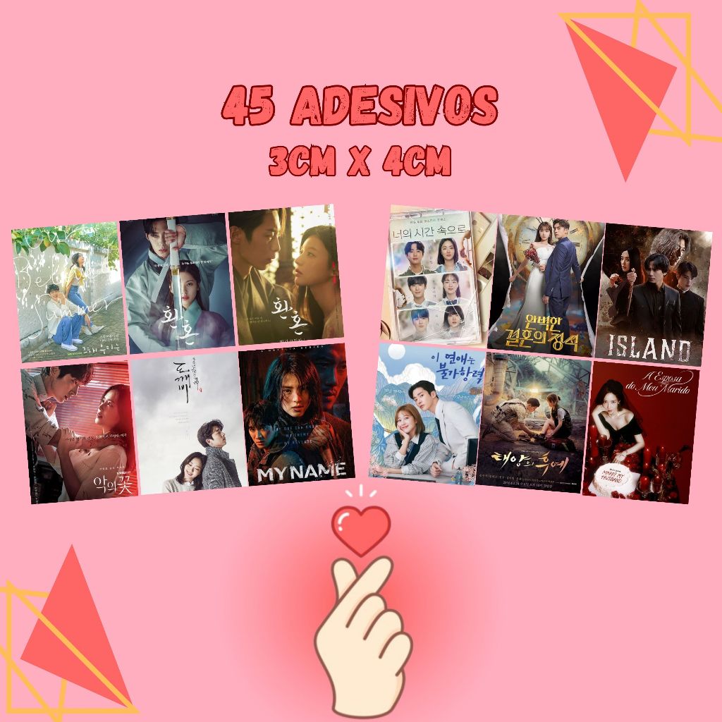 45 Adesivos de Doramas Para o Seu Diário Dorama Dorameira em Papel ...