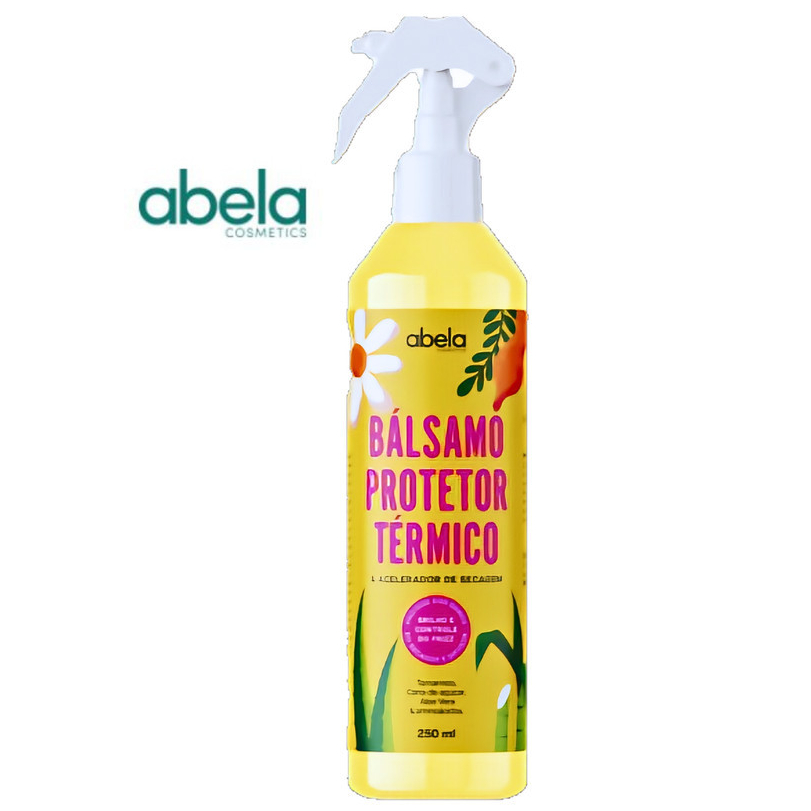 Spray Protetor Termico Capilar Com Acelerador de Secagem Abela - 250ml ...