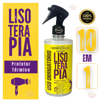 Spray Protetor Térmico 10 em 1 Capilar Lisoterapia Hidralize 500ML Finalizador para: Liso ...