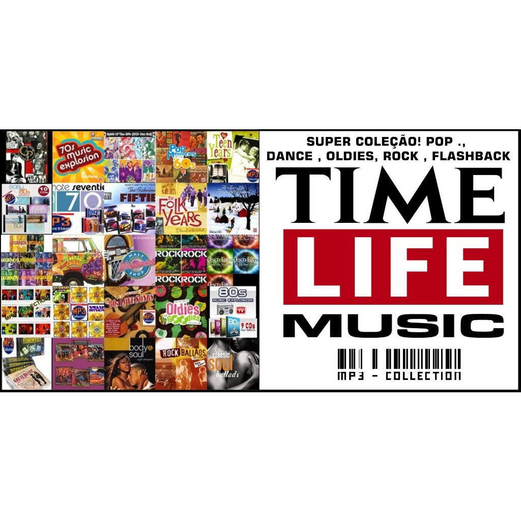 POP ,DANCE, OLDIES,FLASHBACK (TIME LIFE COLLECTION) | Shopee Brasil