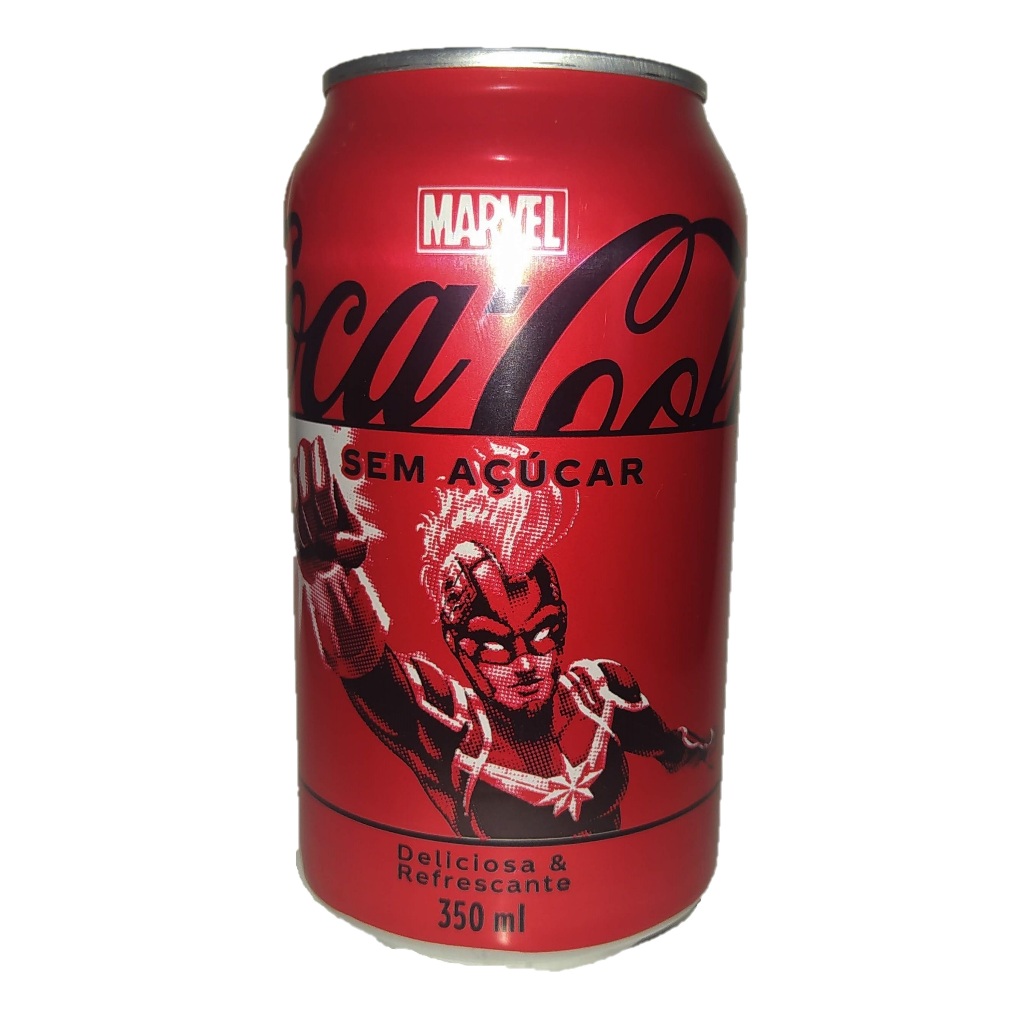 Coca Cola Marvel Capitã Marvel Lata 350 ml Coca-Cola Sem Açúcar Lacrada ...