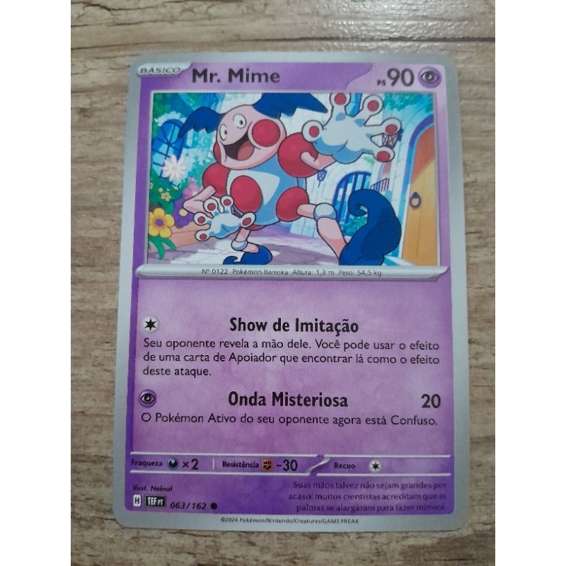 Carta Pokemon Mr Mime Original NM | Shopee Brasil