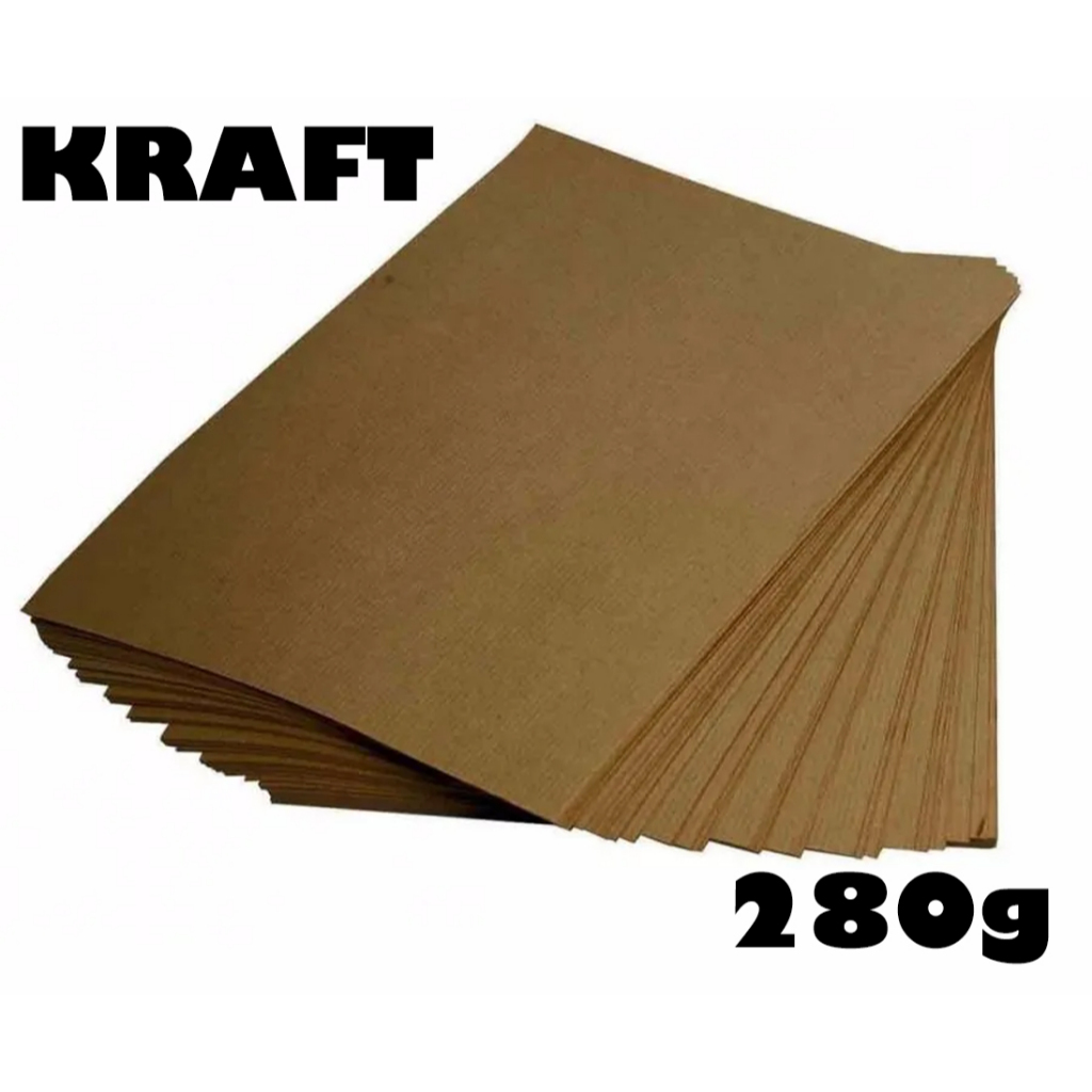 Folha A4 Kraft 280g Varios Formatos Tamanhos Folhas | Shopee Brasil