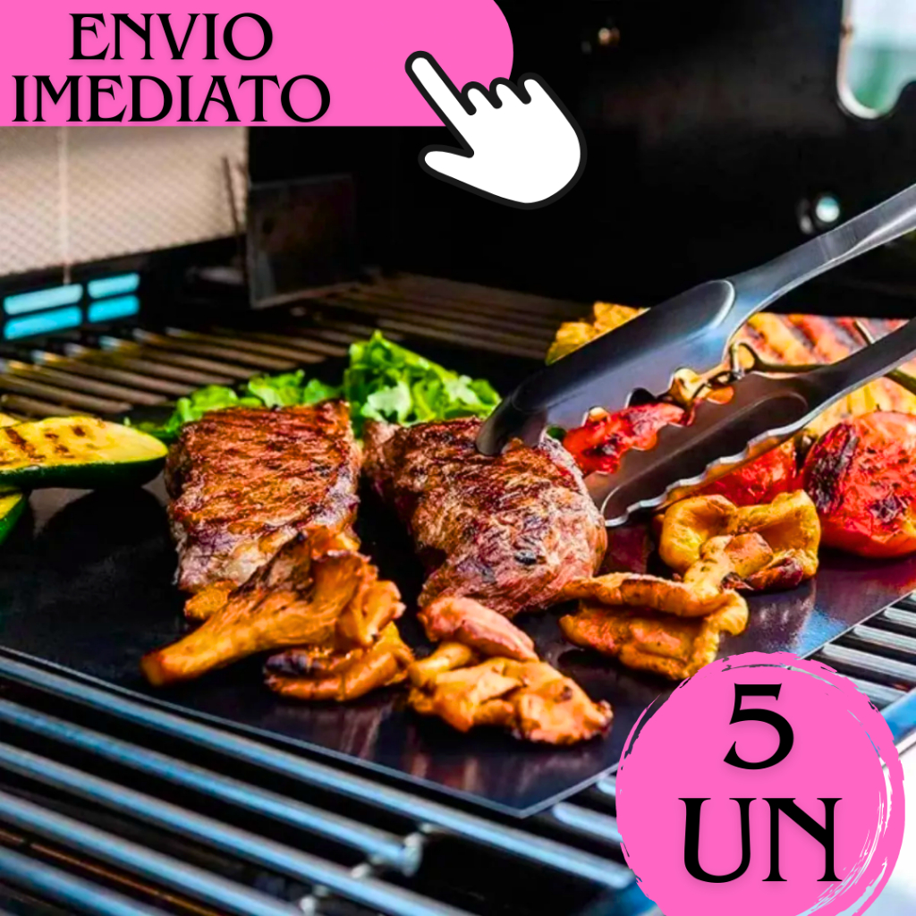 Kit 5 Manta Churrasqueira E Forno Teflon Multiuso Antiaderente para ...