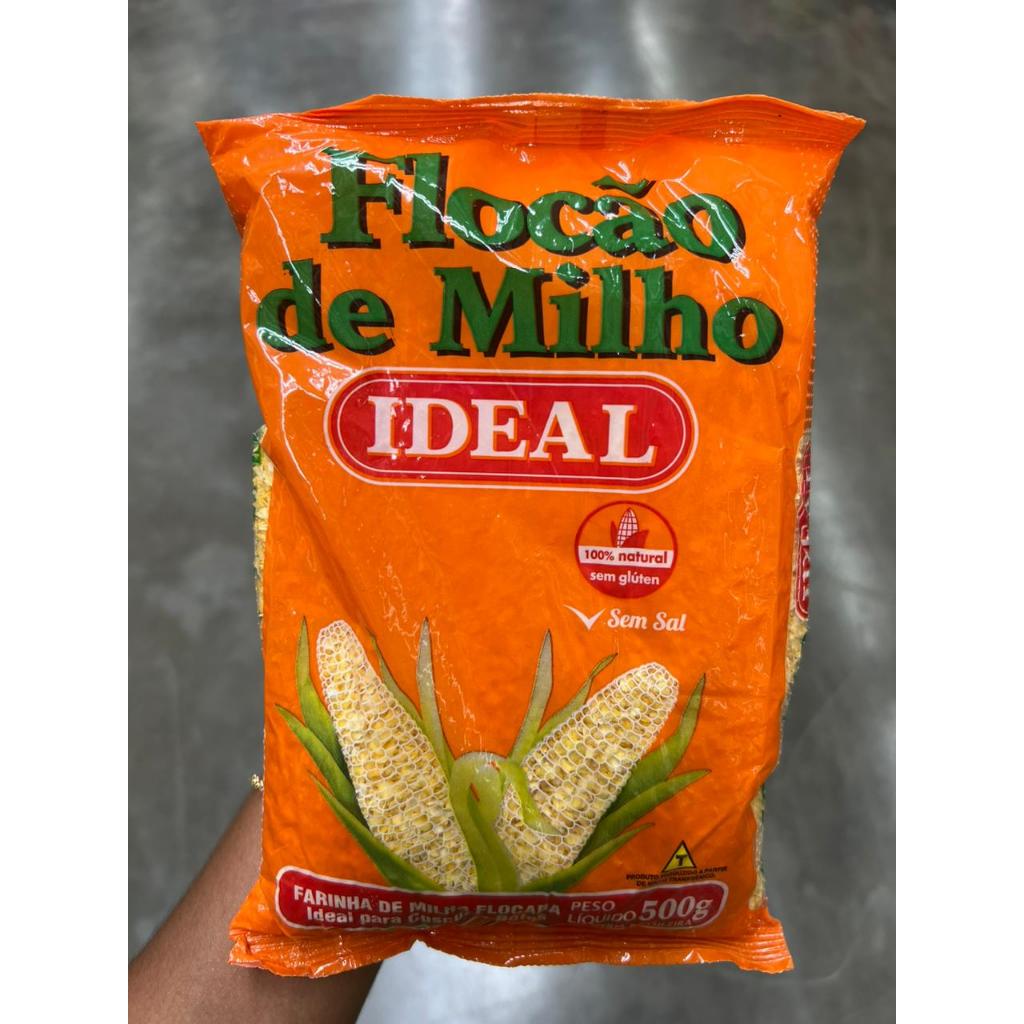 Flocão de Milho Ideal, sem glútem 500g. | Shopee Brasil