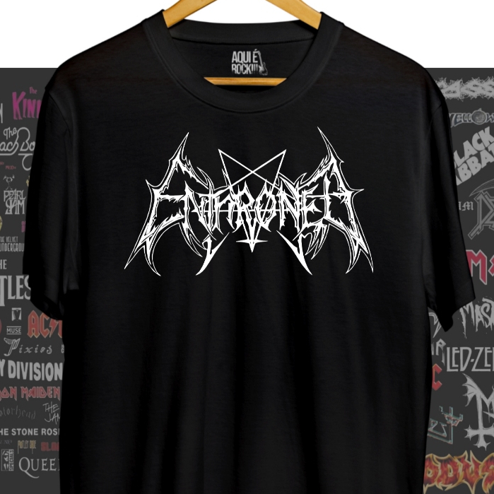 Camiseta Enthroned logo camisa e babylook Black Metal | Shopee Brasil