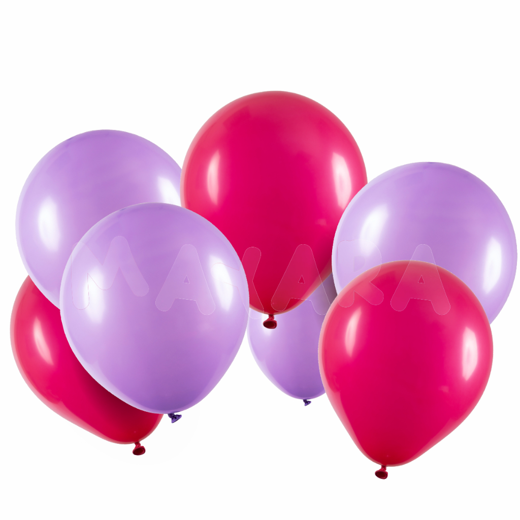 Balão - Bexiga Pink c/ Lilás Pacote - 50 unidades sortidos | Shopee Brasil