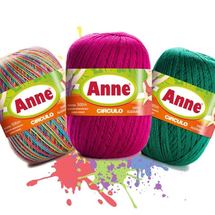 Linha de Croche Anne Circulo Novelo com 500 Metros | Shopee Brasil