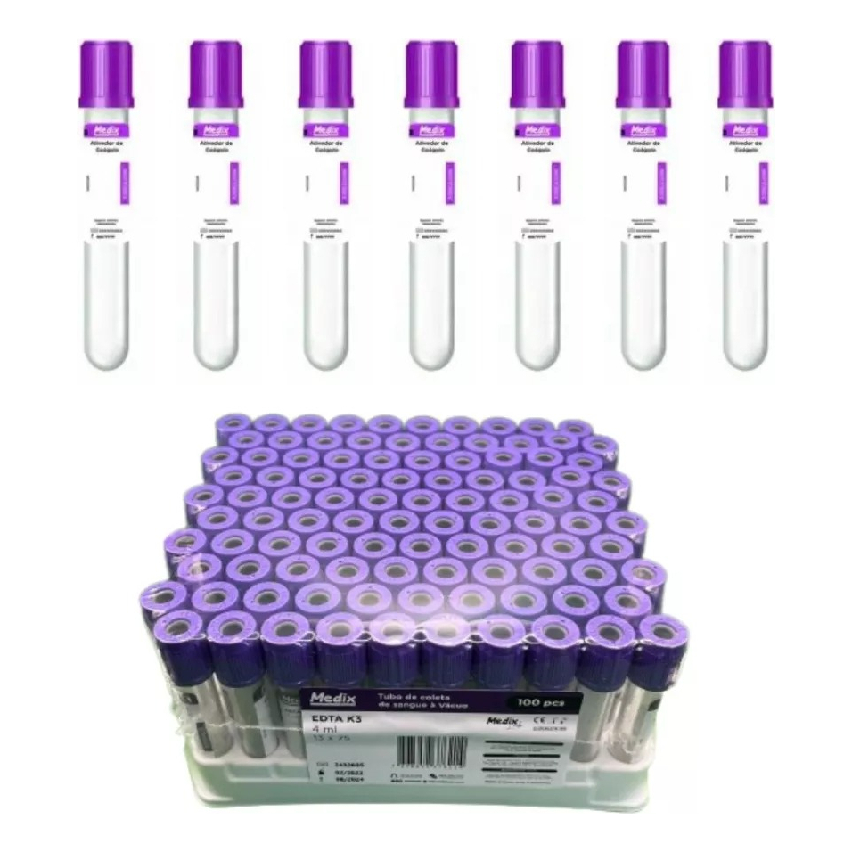 Tubo Edta K3 4.0ml 13x75 - Medix | Shopee Brasil