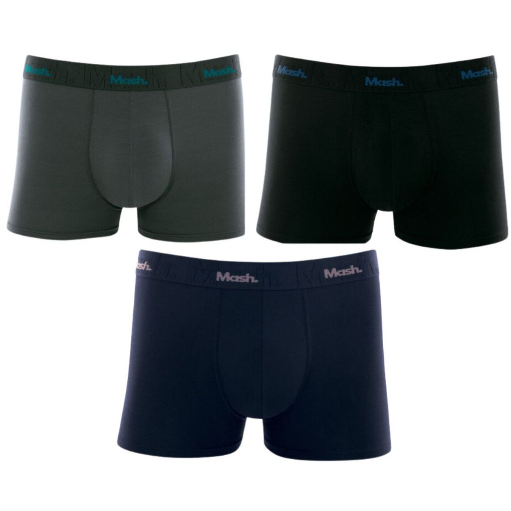 Cueca Basica Boxer Box Mash AntiBolinha Confortavel Modal Cos Elastico ...