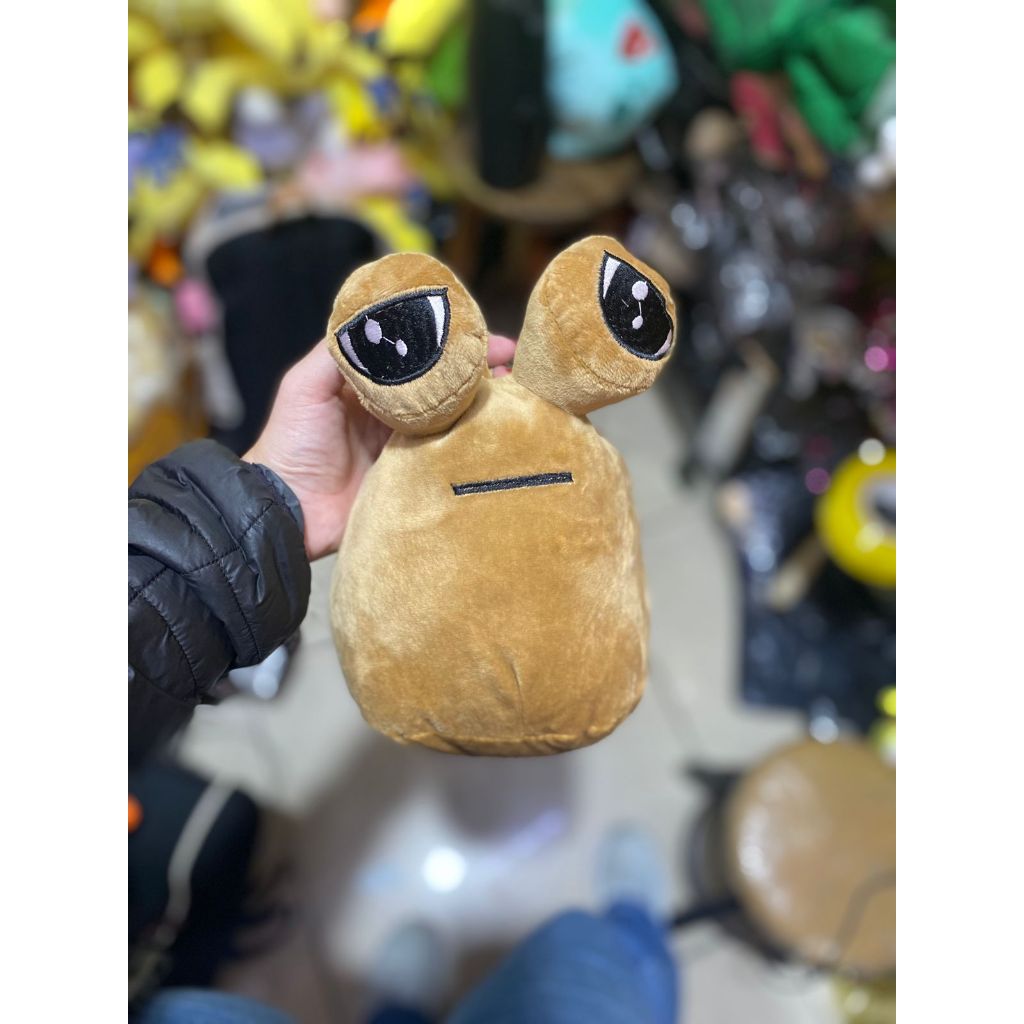 Pelúcia Pou 22 cm Jogo Bordado Antialérgico Tecido Soft/Macio Pronta ...