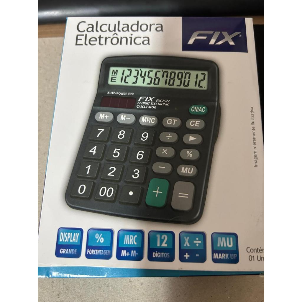 calculadora eletronica fix FXC2527 | Shopee Brasil