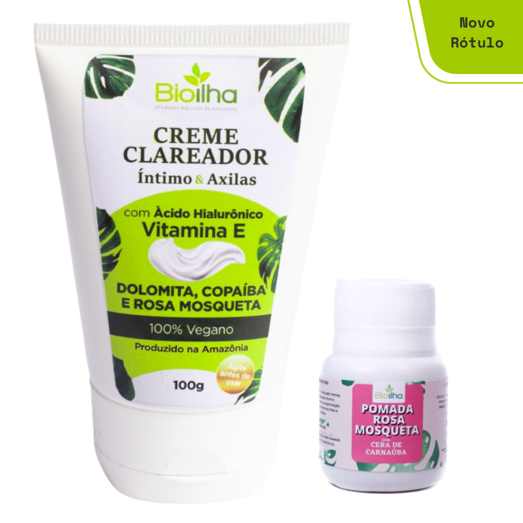 Kit Creme Clareador íntimo De Axilas E Virilhas Pomadinha De Rosa