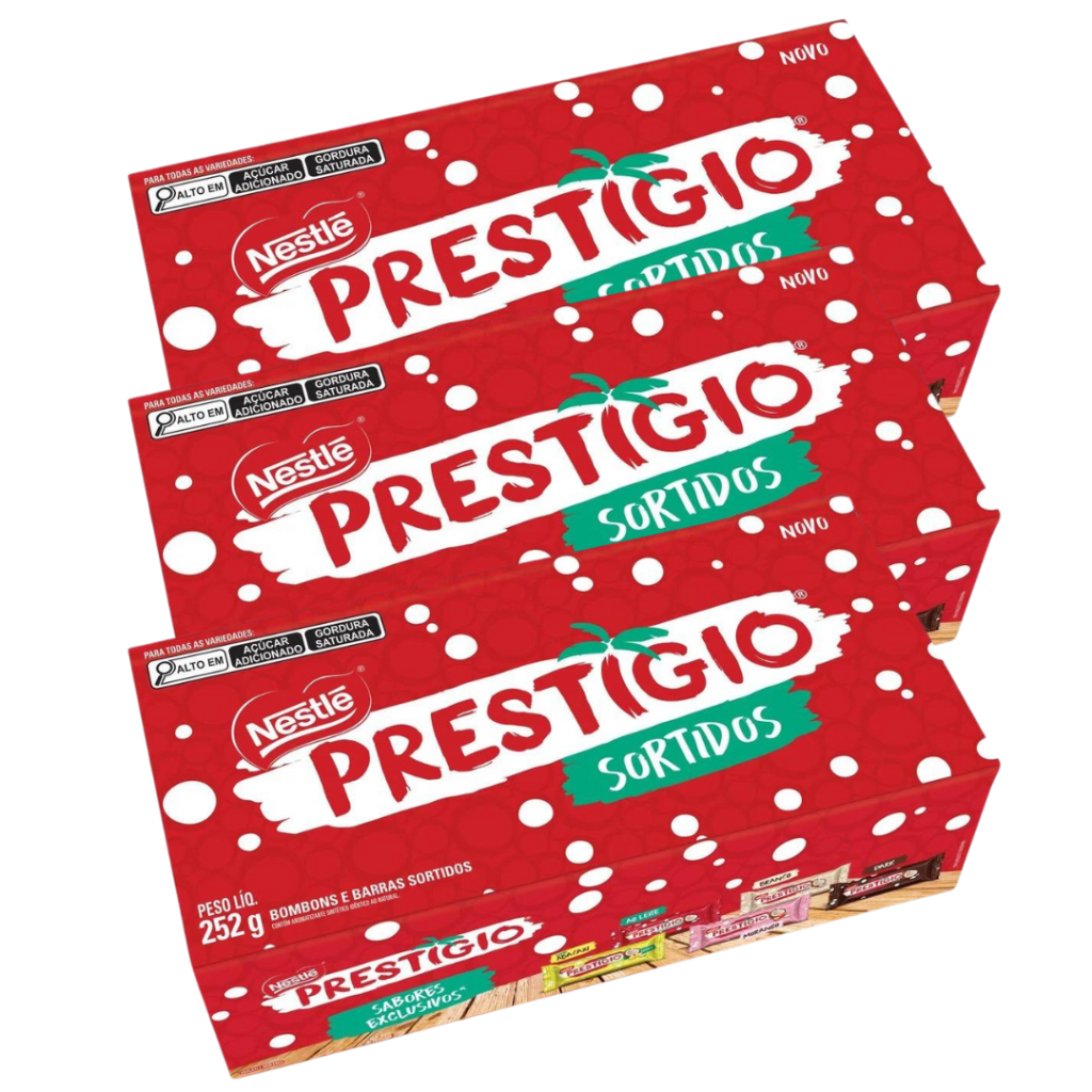 Kit 3 Caixas Bombom Prestigio sortidos 252g - Nestle | Shopee Brasil