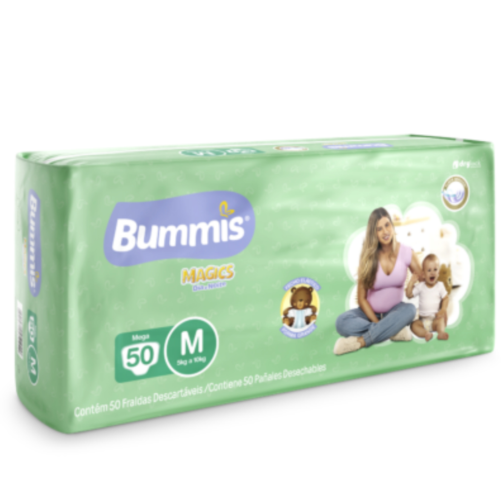 Fralda Capricho Bummis Magics M com 50 Unidades Tubos Mágicos | Shopee ...
