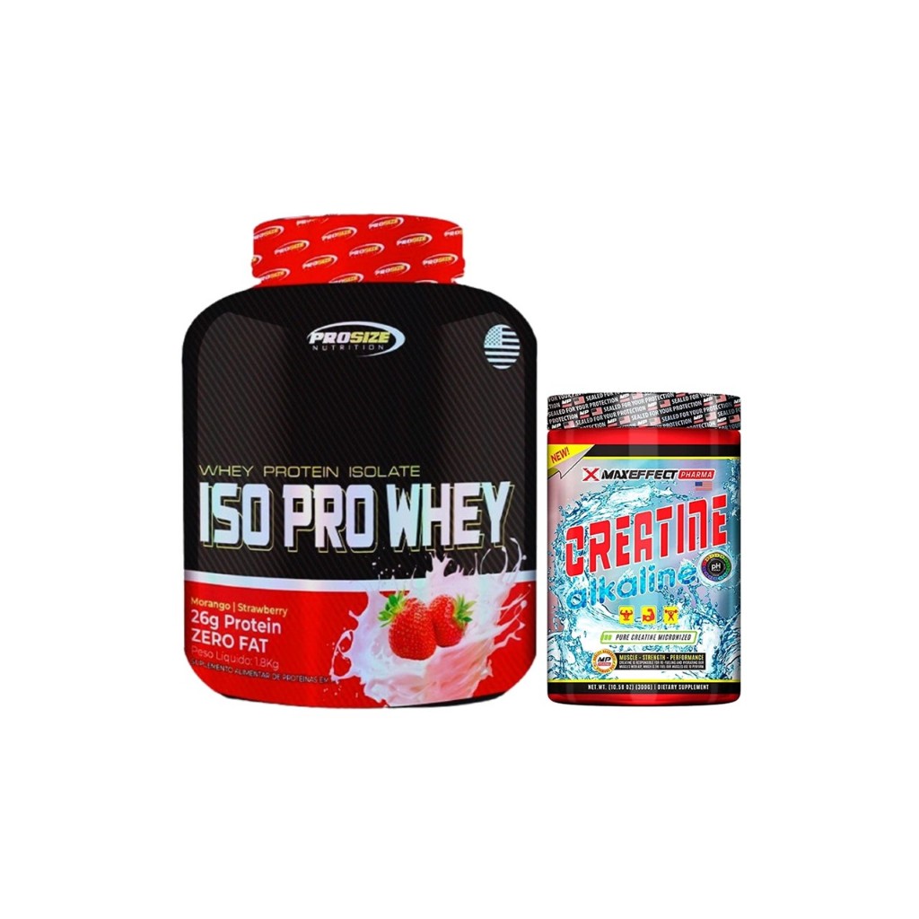 Iso Pro Whey 1,8kg Importado - Pro Size Nutrition + Creatina Alkaline ...