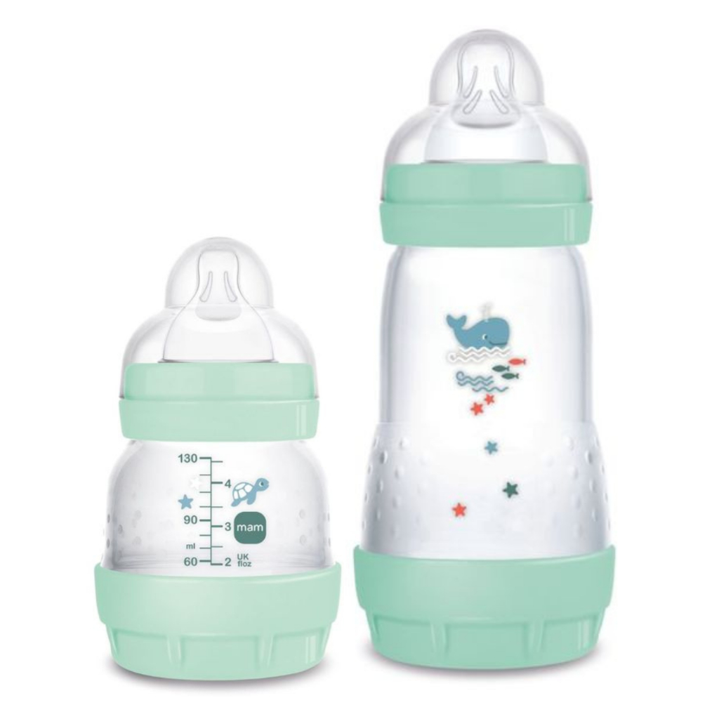 Kit 2 Mamadeiras Mam Easy Start Anticólica 130ml e 260ml Cores Diversas | Shopee Brasil