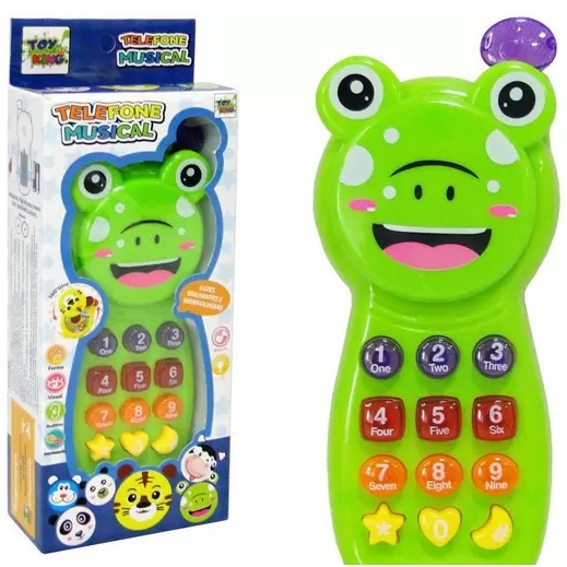 Celular Musical Infantil Sapo Sapinho com Som Luz a Pilha Toy King ...