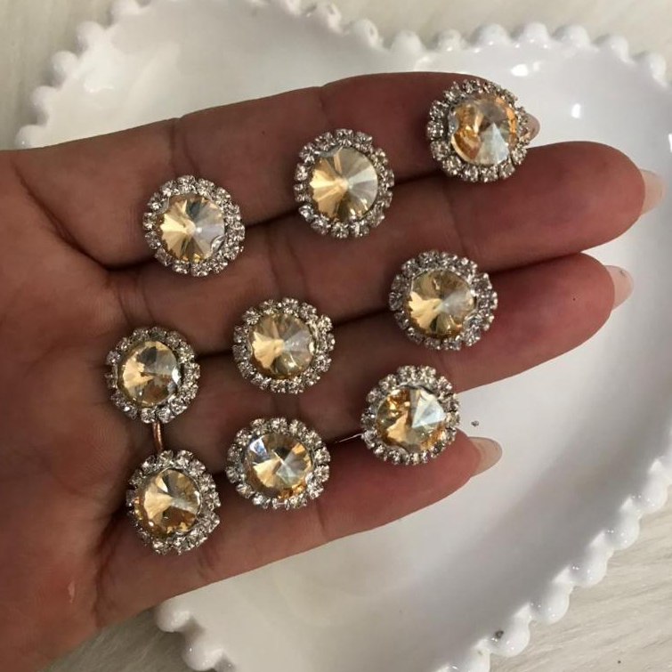 Strass Para Costura Engrampado de Luxo Strass Original | Shopee Brasil