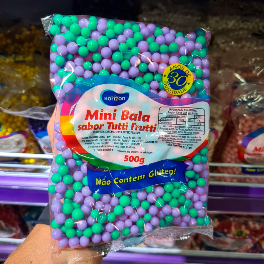 Mini Bala Colorida Horizon 500 GR | Shopee Brasil