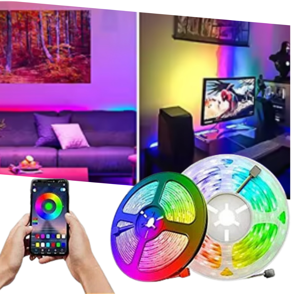 Smart Fita de Led Inteligente 5/10 metros wifi 5050 Alexa Google smart ...