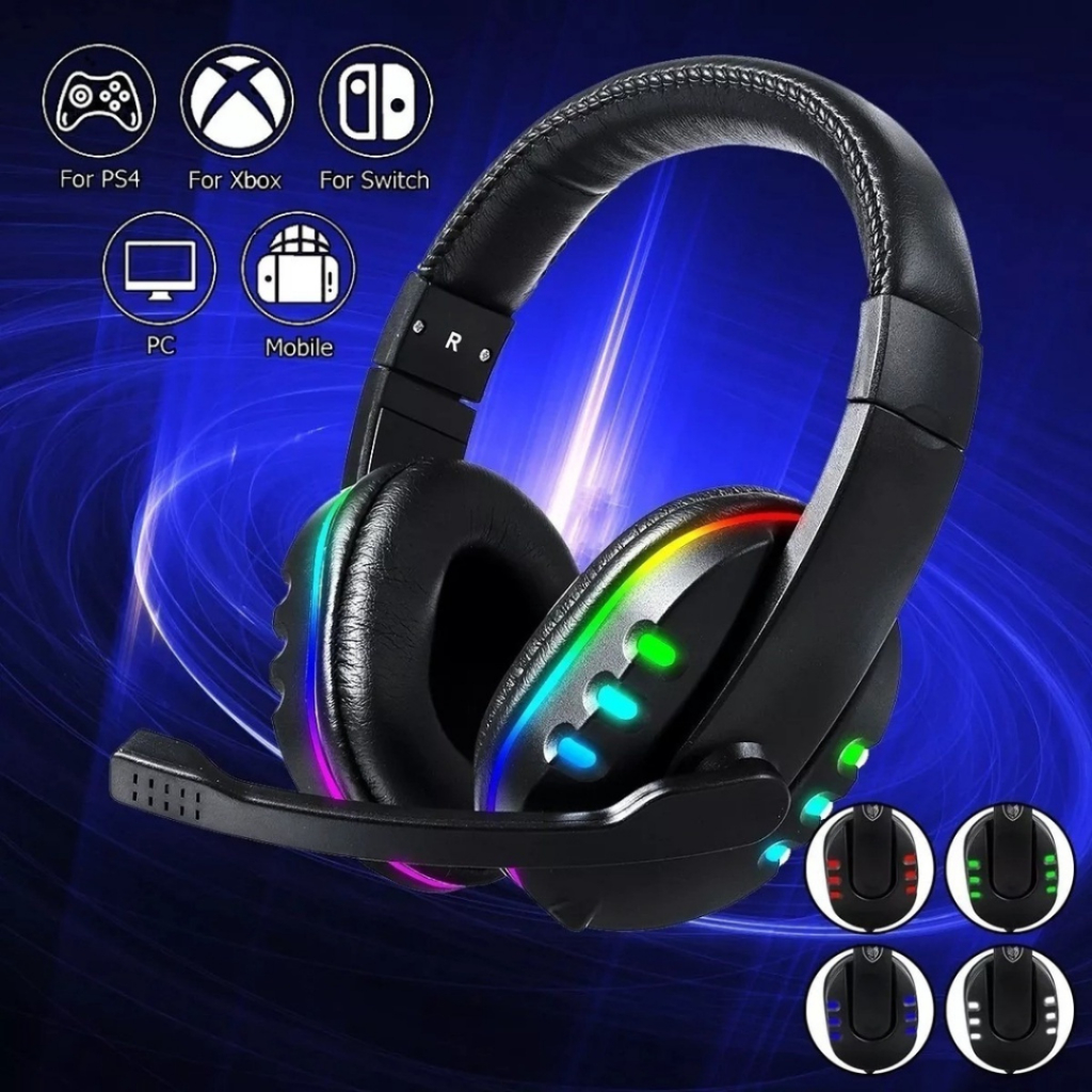 Fone De Ouvido Gamer Com Fio Usb Para Pc Note Book Headset Com