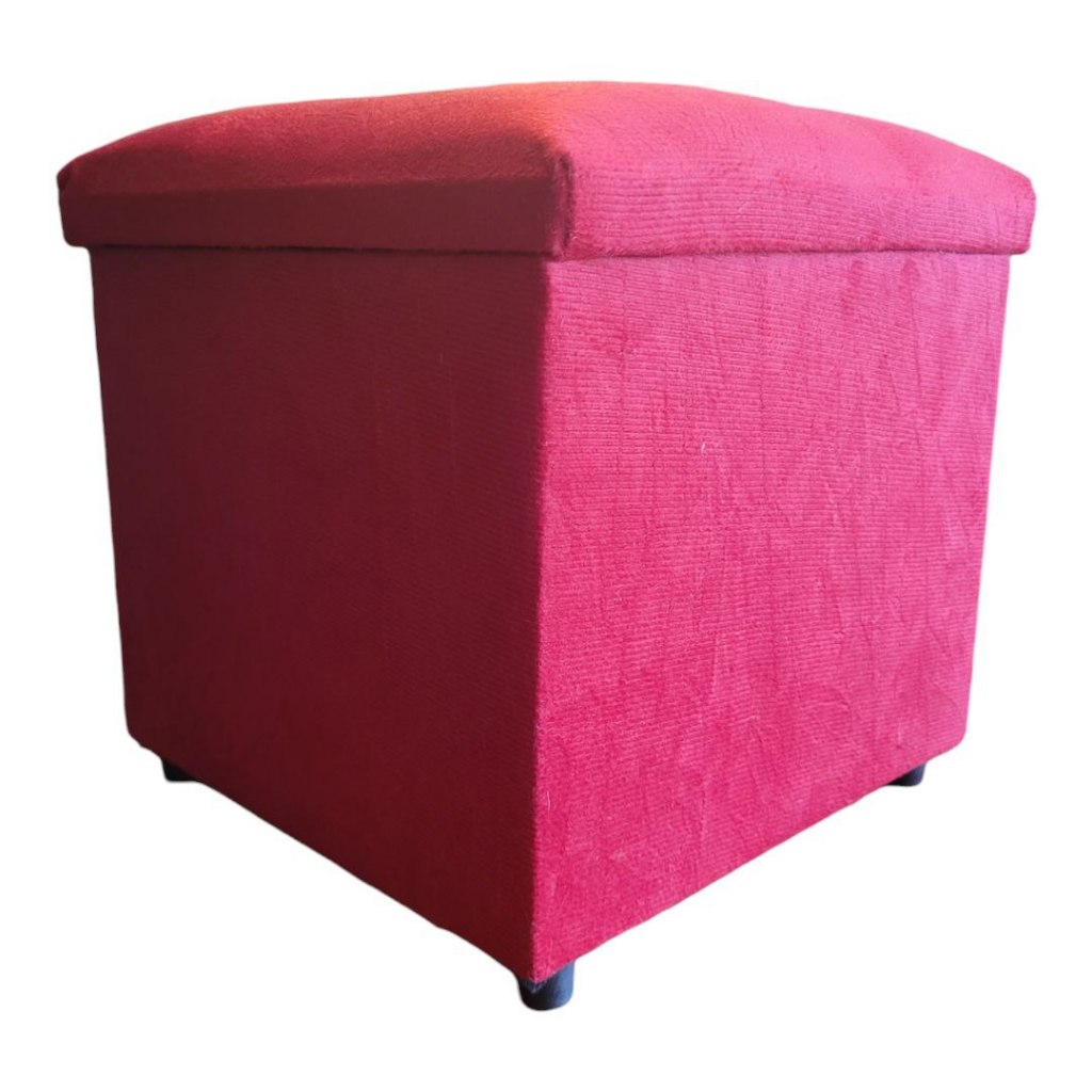 PUFF INFANTIL VERMELHO SUEDE AVELUDADO SUPER RESISTENTE PUFF PARA ...