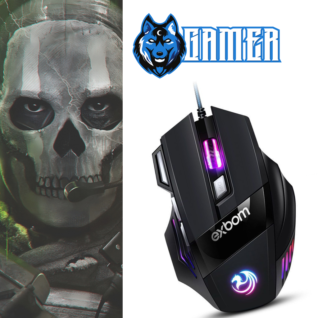 Mouse gamer 3200 dpi com fio USB 7D extreme 7cores RGB xtreme 4modo DPI gaming MS-G260 | Shopee ...