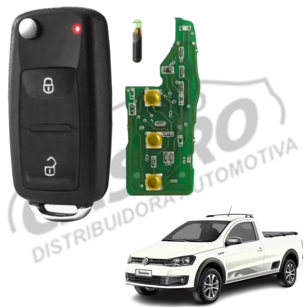 Chave Canivete Completa para Amarok, Saveiro, Gol G6/G7 - 2 Botões ...