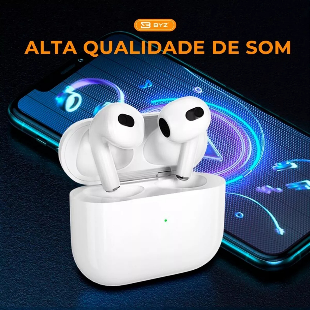 Fone De Ouvido In-ear Sem Fio Byz True Wireless Earbuds T21 Branco ...