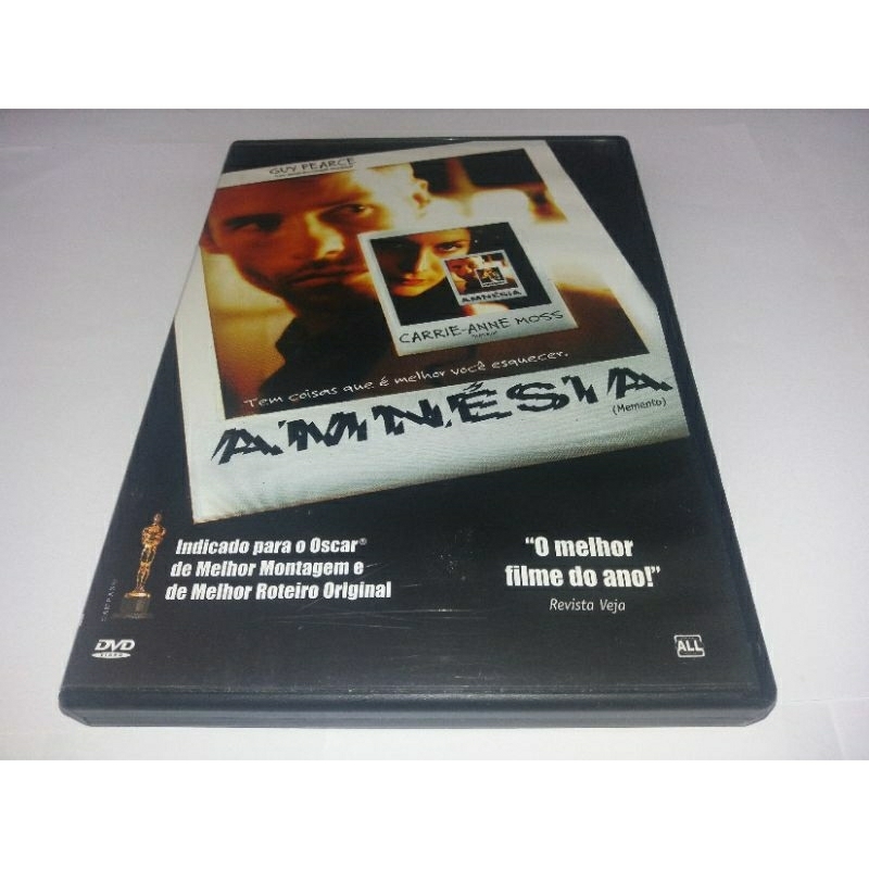 Dvd - Amnésia / Memento - 2000 - Christopher Nolan - Dublado - Encarte | Shopee Brasil