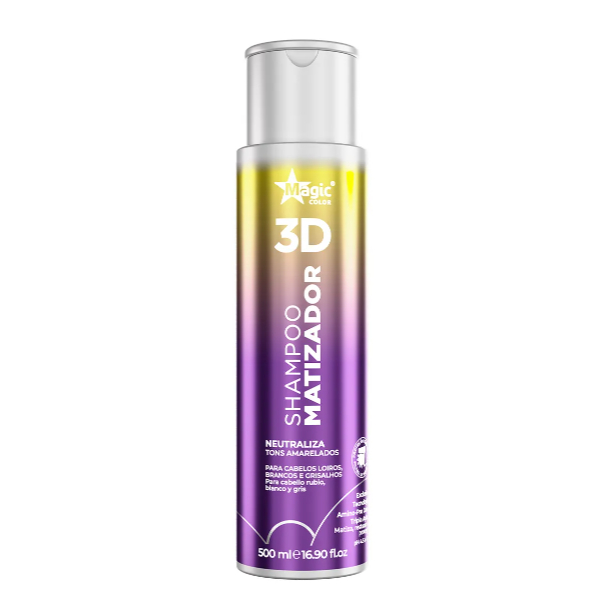 Magic Color Shampoo Matizador 3D 500ml - Neutraliza Tons Amarelados ...