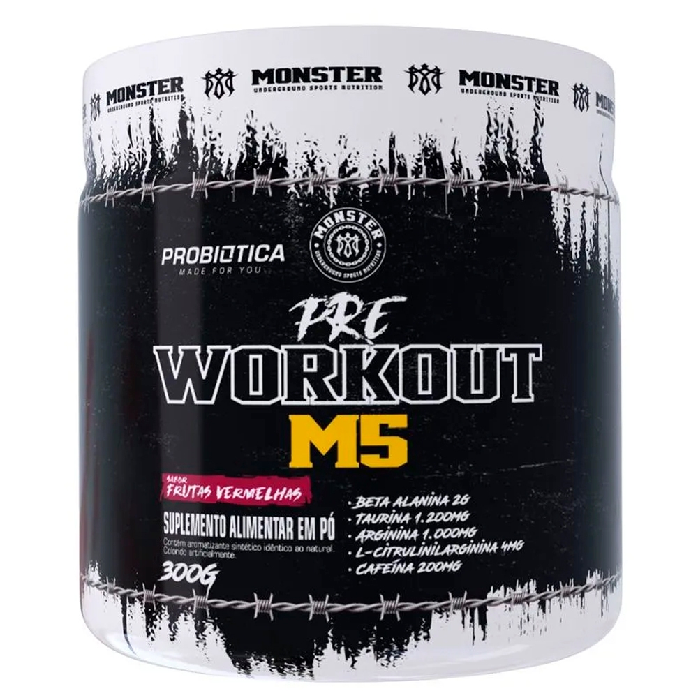 Pré Treino - Pre Workout Monster M5 - 300g - Probiótica | Shopee Brasil