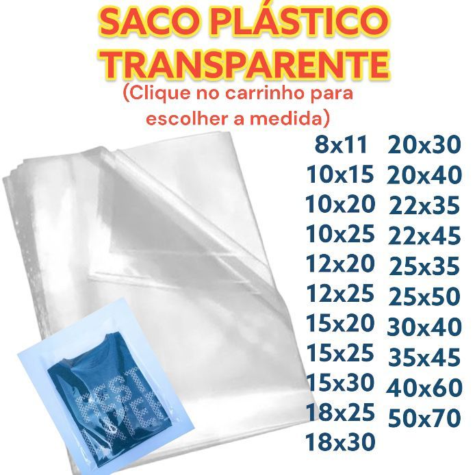 Saco plastico cristal transparente sacolas para roupas presentes ...