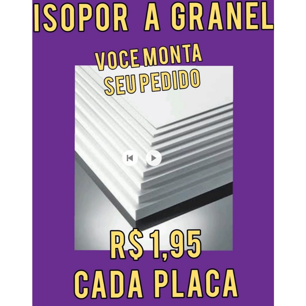 4 PLACAS DE ISOPOR 1CM X 50 X50 ( Isolante térmico e acústico) | Shopee ...