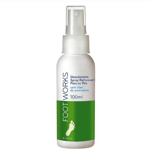 Desodorante Spray Refrescante Para os Pés Foot Works - Avon - Novo ...