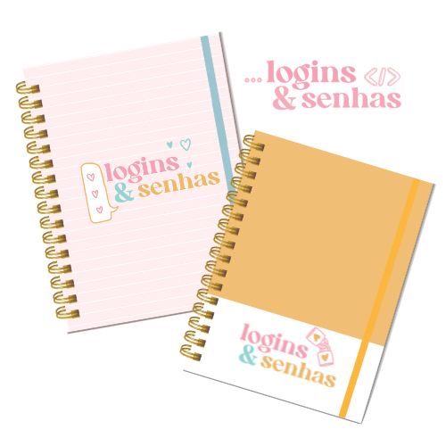 Caderno De Logins e Senhas | Capa Dura | A5 (Novo tamanho) | Shopee Brasil